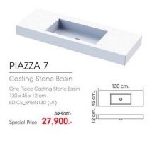 อ่างอาบน้ำจากุชชี่ Piazza 7 - Casting Stone Basin - Bathroom Design
